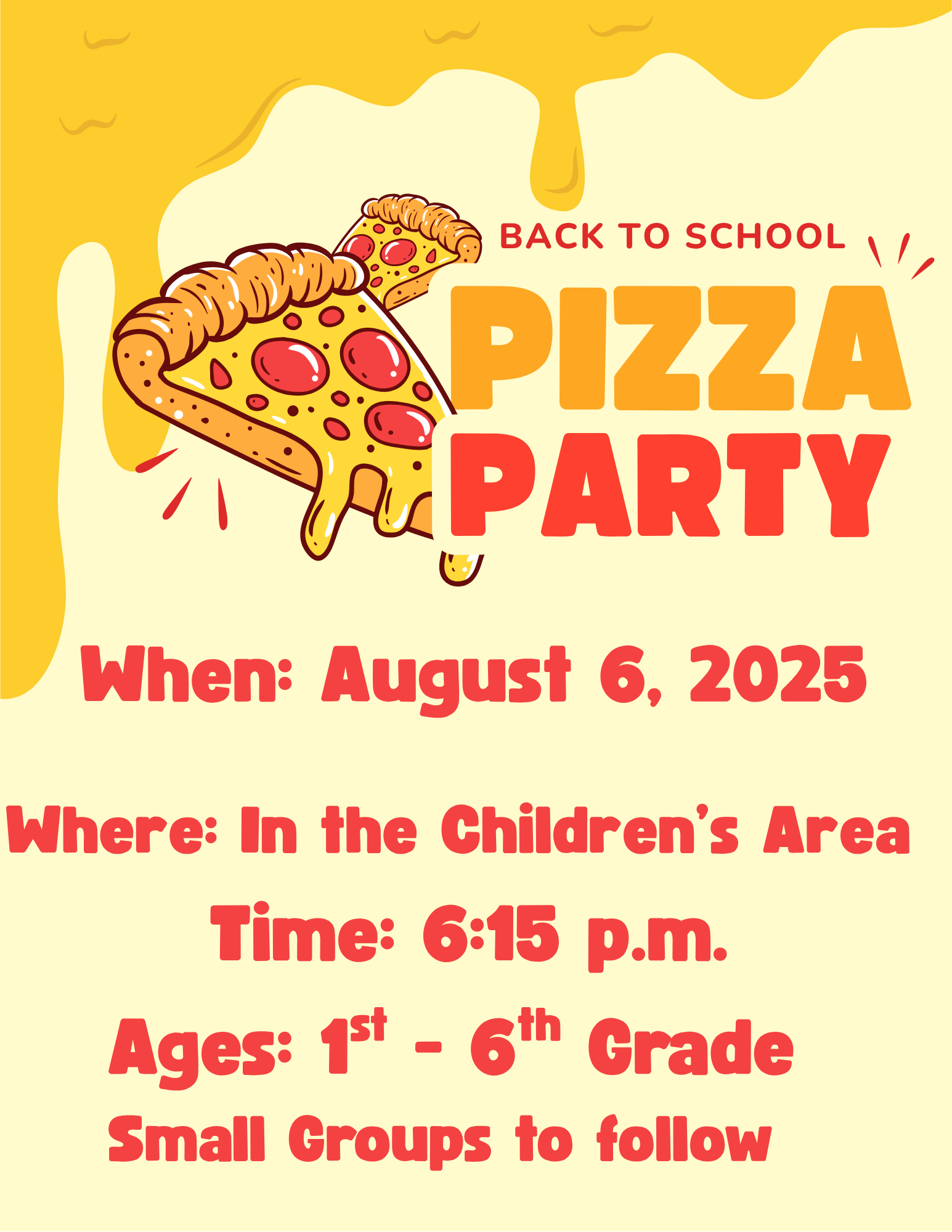 Back to School Pizza 2025 – West Heights Baptist